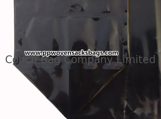 Black PE Plastic Valve Sealed Bags for Packing Activated Carbon / 25kg Valve PE Sacks