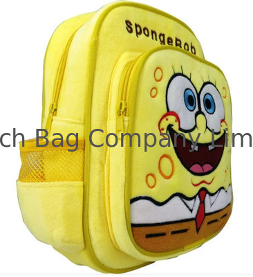 Custom Fashion Sponge Bob Kids School Backpacks For Children