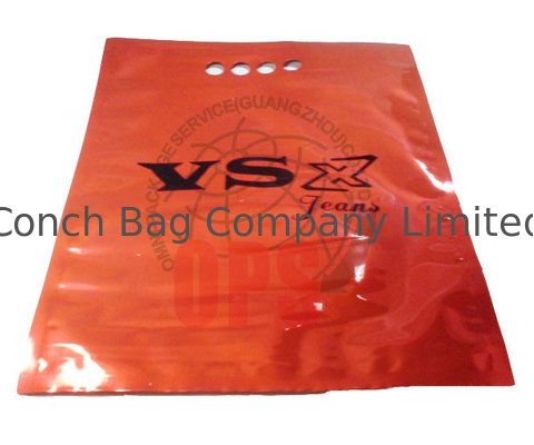 3 Layer Laminated Custom Printed Shopping Bags With Finger Hole