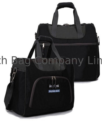 Custom printed recycled nylon shoulder business tote bag for boys