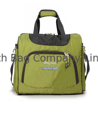 Eco - friendly fabric Nylon shoulder Bag , travel luggage handbag with zippers