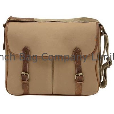 Mens Cotton Canvas Messenger shoulder bag Backpack Khaki 50 - 70L