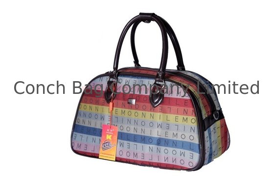Colorful womens cloth travel bags with English letters for outdoor sports