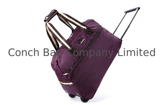 Purple businessman cloth travel bags with two straps , trolley luggage bag