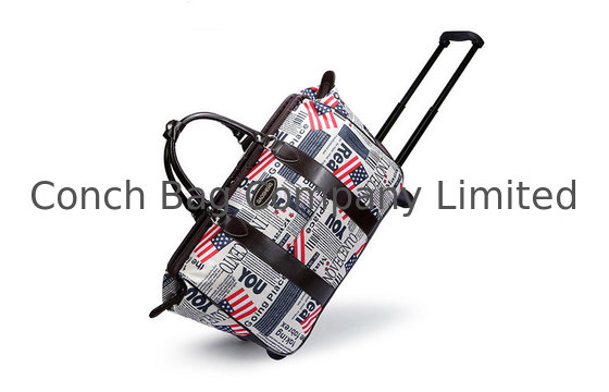 Cute cartoon pattern durable 20 inch cloth travel bag with wrapped dual handle