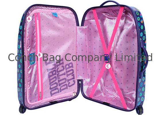 Customized 20 25 28 inch PC trolley case bright colored luggage travel bag