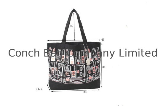 Promotional Cosmetic pattern Canvas Cloth shopping shoulder bag for women