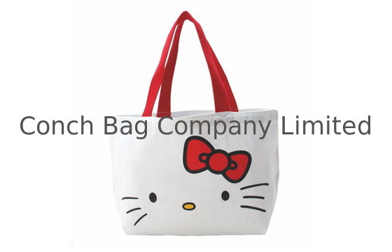 Cute hello kitty pattern reusable Cloth shopping shoulder bag for colleage student
