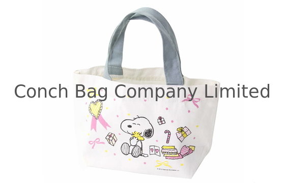 Cartoon pattern durable Cloth shopping hand bag heat pringting for snacks