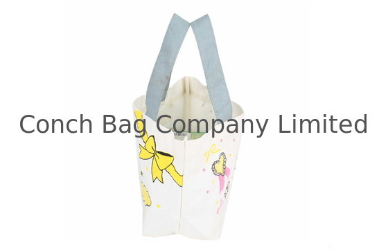 Cartoon pattern durable Cloth shopping hand bag heat pringting for snacks