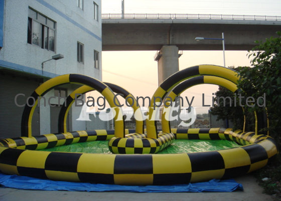 Clear PVC / TPU Inflatable Zorb Ball with 3m outer diameter / 2m inner diameter with Ramp