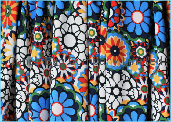 4 Way Stretch Warp Knitted Beautiful Flower Printed Spandex Fabric  1.5m*220gsm