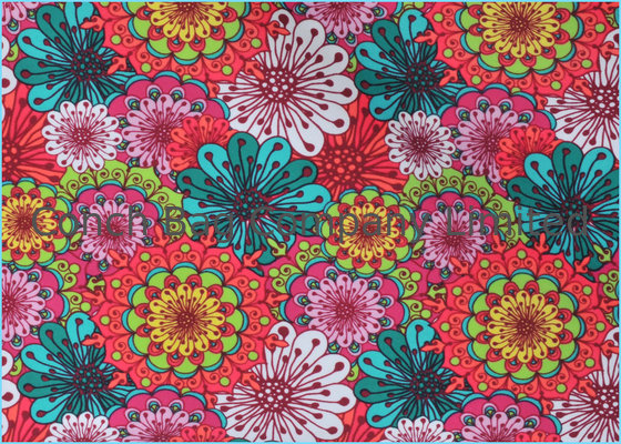 Floral Dress Fabric / Matt Nylon Lycra Printed Spandex Fabric  1.5m*220gsm