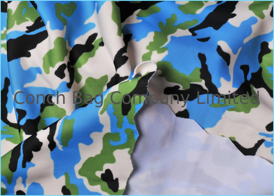 Nylon Lycra Camouflage Fabric /  4 Way Stretch Warp Knitted Printed Spandex Fabric  1.5m*220gsm