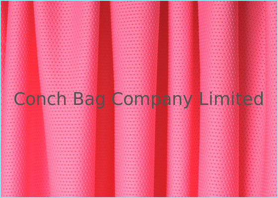 Pink 4 Way Customized Polyester Spandex Stretch Mesh Fabric for Outdoor Cloth , Interlining