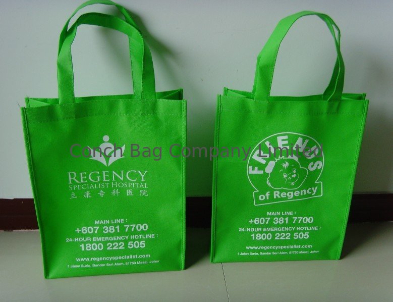 Orange Recycled Non Woven Shopping Bags for Sales Promotion