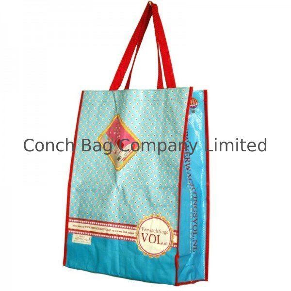Promotional gifts Bopp Laminated PP Woven Shopping Bag Sacks with Handle