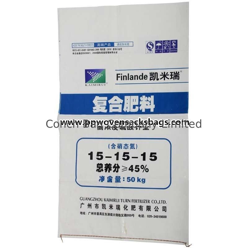 Polypropylene White PP Woven Bags for Packing Chemicals , Rice , Sugar , Wheat 25kg ~ 50kg