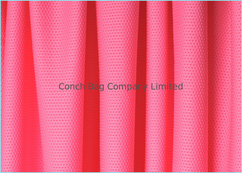 Pink 4 Way Customized Polyester Spandex Stretch Mesh Fabric for Outdoor Cloth , Interlining
