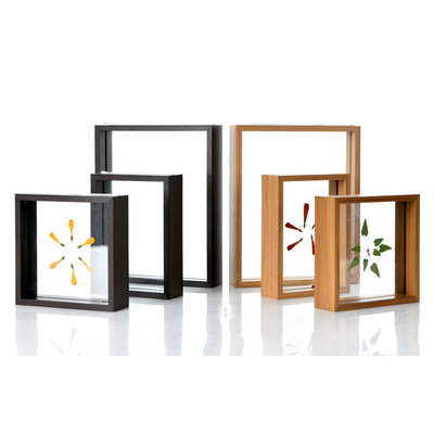 Modern Style Double Sided Glass Photo Frame Flower Plant Portrait Display Frame Holder molduras para fotos