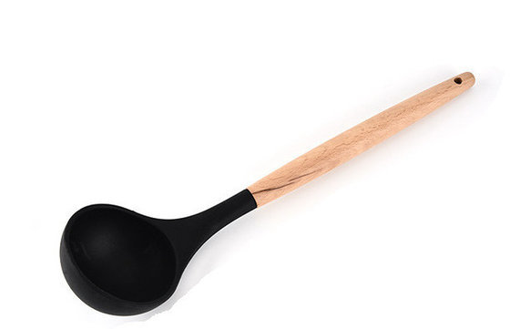 Silicone wooden kitchen utensils 5 pcs/set non-stick cooking pan/pot