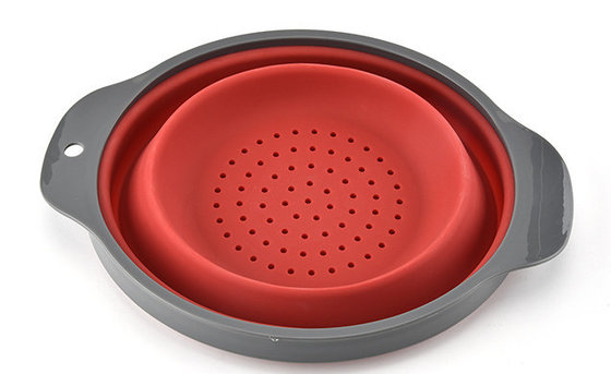 Food-grade silicone foldaway fruit basket collapsable vegetable colander