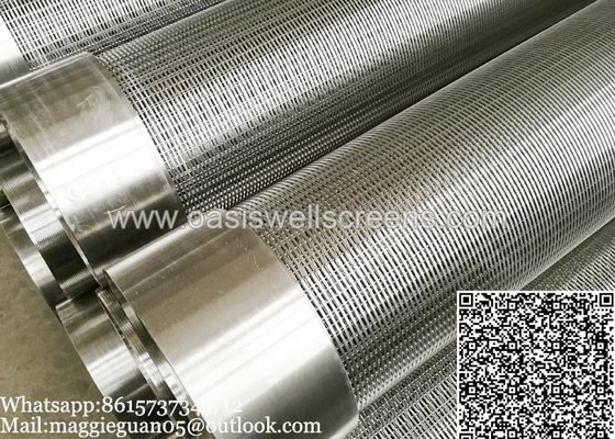 AISI 304 Water well screen/wire wrapped screen with thread/weld/flang
