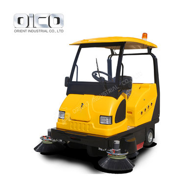 OICO E800W Pavement Cleaning Machine Ride-On Floor Sweeper With Front Windshield