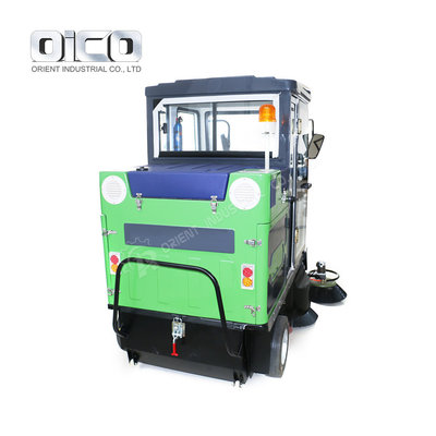 Outdoor Electric Fuel Drive Type Road Sweeper Truck Street Cleaning Machine With All-closed Cab For Sale