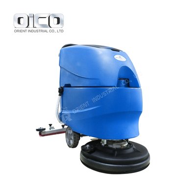 Walk behind electric automatic hand floor scrubber for large areas / electric floor scrubber