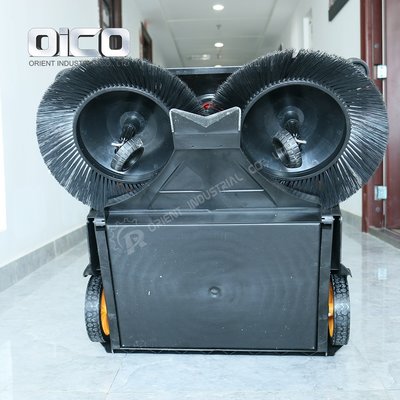 Walk behind manual sweeper / small street  sweeper / road sweeper machine