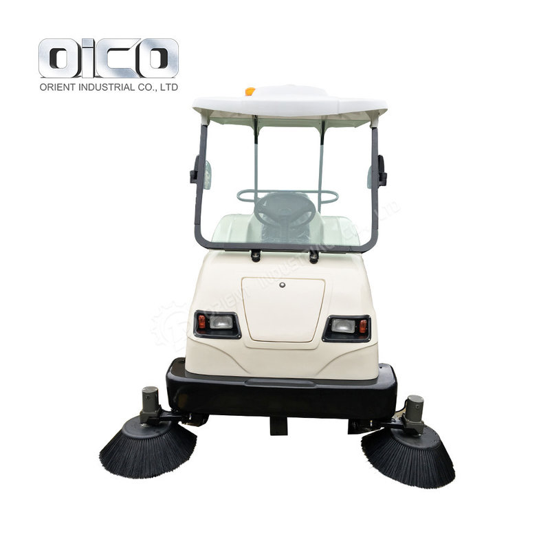 OICO E800W Pavement Cleaning Machine  Two Side Brush All-Electric Ceramic Tile Floor Sweeper