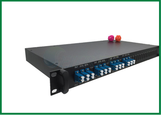 Single Mode Filter Fiber Optic Splitter Customized 20/80 1U Rack Mount