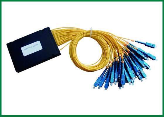 1x32 Fiber Optic PLC Splitter Pigtailed ABS Box With SC / UPC Connectors