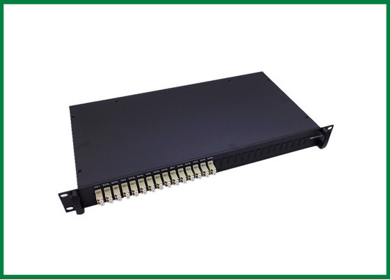 19 inch 1 RU Rackmount Multimode Fiber Optic Splitter , 850nm 1x2 10 IN 1