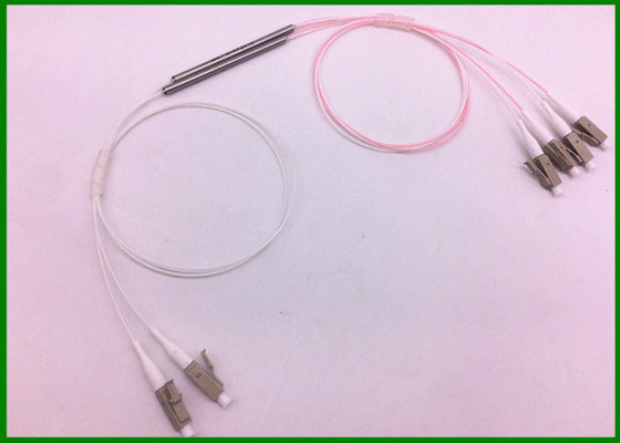 1*2 OM3 Fused Optical Splitter Multimode Fiber Coupler with LC/UPC 3.0*54mm steel tube