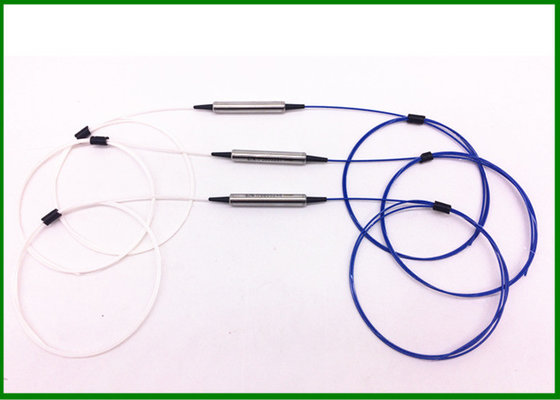 1310nm SM Single Fiber Optic Isolator with 0.9mm cable in steel tube for Optical Amplifiers