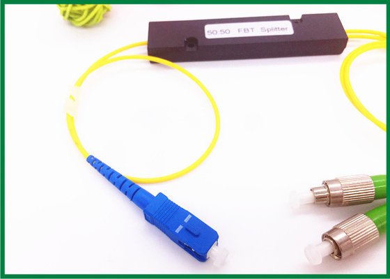 Single mode fiber coupler single window 1310nm 1x2 FBT coupler SC FC