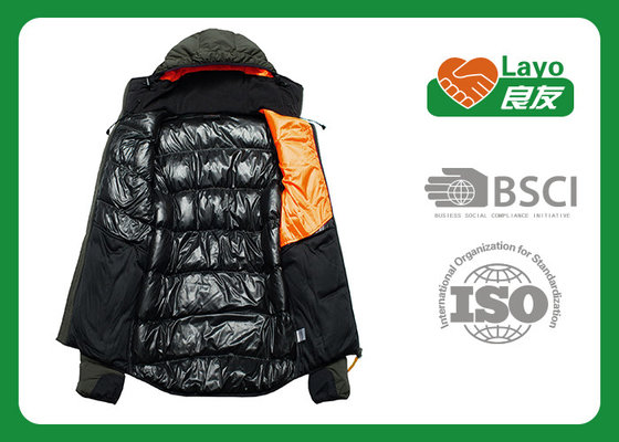 Double Layer Warm Down Jacket Waterproof For Hiking / Running