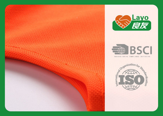 Security Safety Vest High Visibility , Reflective Safety Vest Orange Color