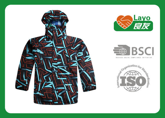 Fashionable Insulated Softshell Jacket , Softshell Running Printed Jacket with hood