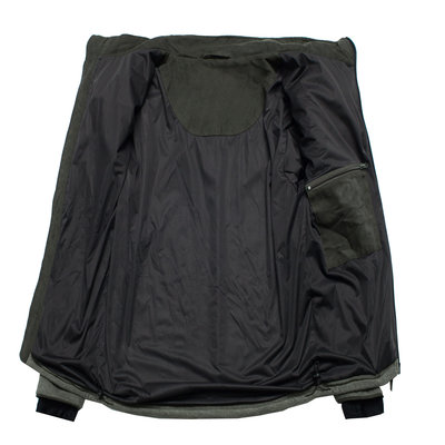 Outdoor Fleece Clothing Olive Color , Men Windproof Fleece Jacket