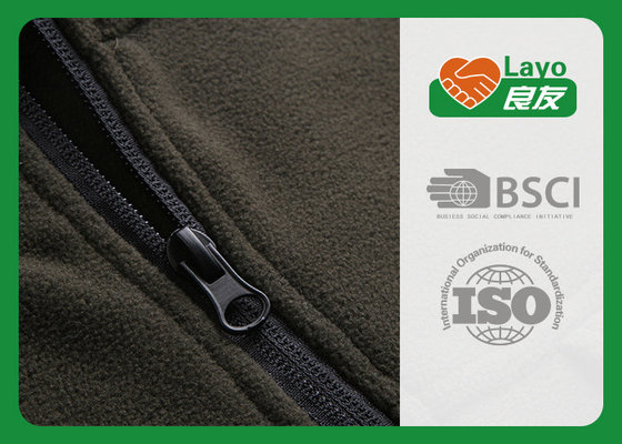 Casual Sports Mens Black Fleece Jacket With ISO9001 Certificate