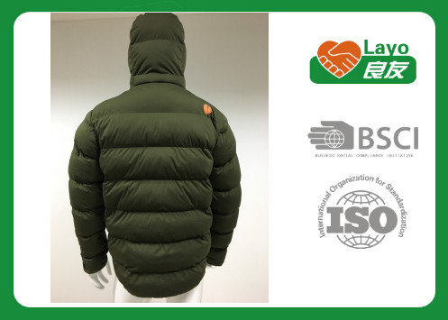 Double Layer Warm Down Jacket Removable Hood Waterproof For Hiking / Running