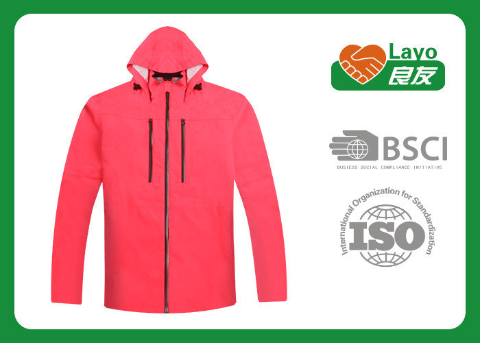 Womens Outdoor Jackets Windbreak , Ladies Outdoor Clothing Pink
