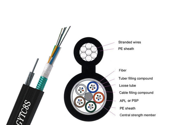 GYTC8S Figure 8 Fiber Optic Cable Metal Strength Member Steel Tape