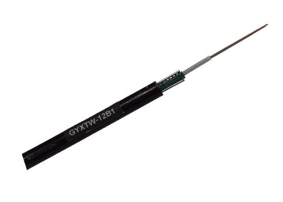 2 - 24 Cores Light Armored Outdoor Fiber Cable For Duct / Aerial PE / AT Material