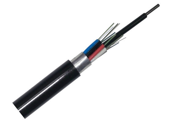 Stranded Loose Tube Duct Fiber Optic Cable With Aluminum Tape / Steel Tape