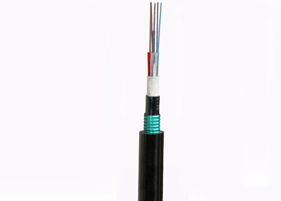 Double Sheaths Direct Burial Fiber Optic Cable For Telecom / Network Steel Tape
