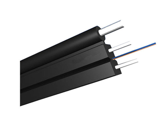 Outdoor FTTH Fiber Optic Drop Cable With Steel Wire / FRP Strength Member